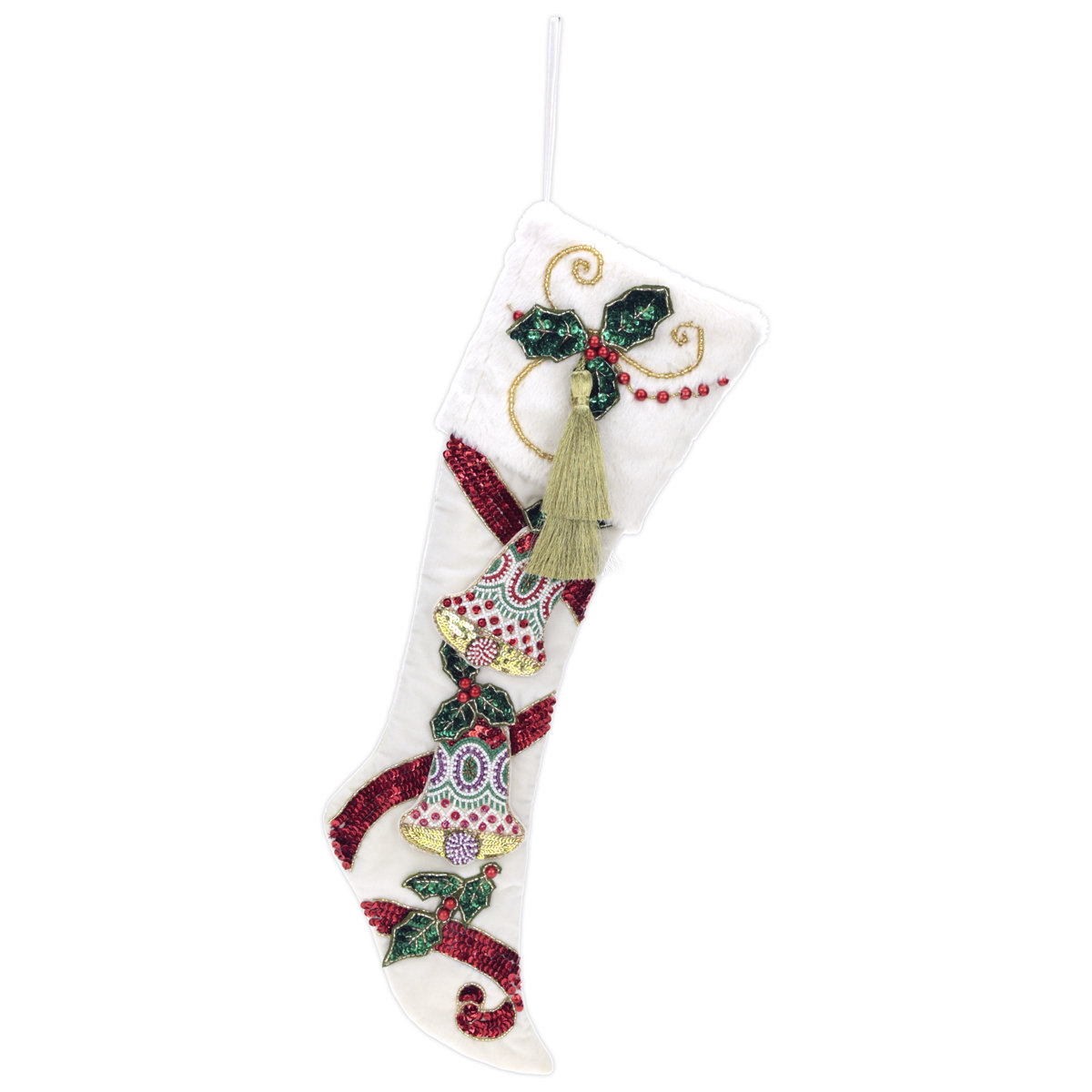 Mark Roberts Bells Berry Stocking - 25 Inches - Wayfair Canada