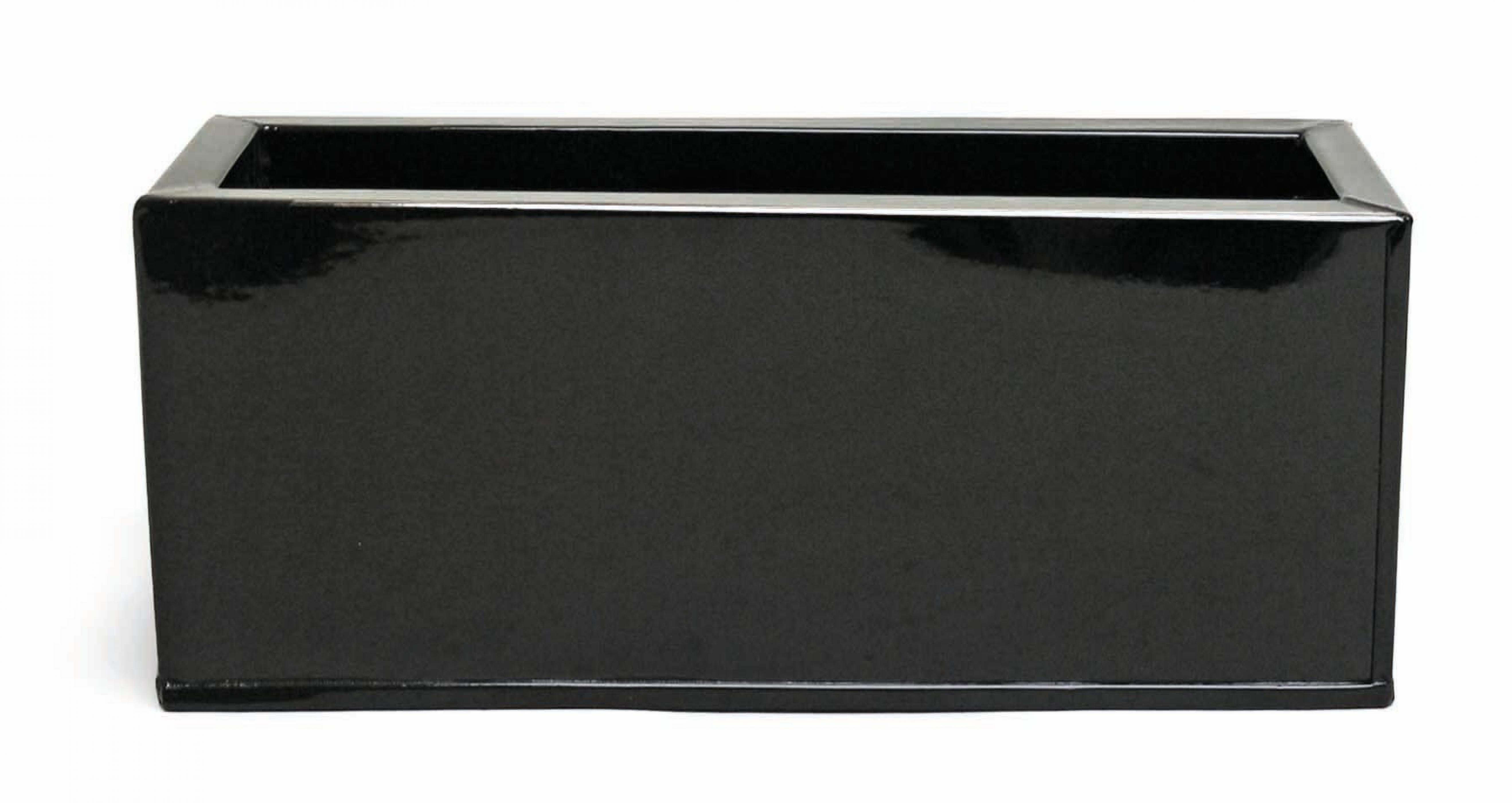 Ebern Designs Metal Black Rectangular Planter | Wayfair