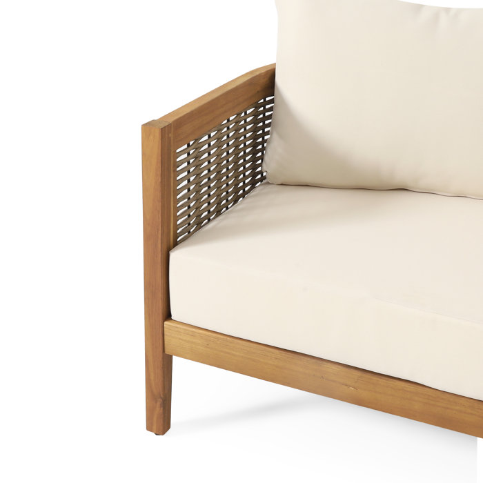 Sand & Stable Jacie 76.5'' Acacia Outdoor Patio Sofa & Reviews | Wayfair