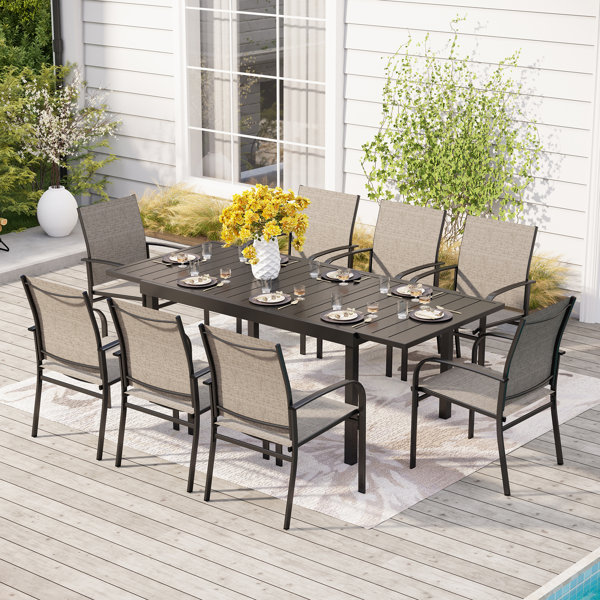 Lark Manor Argyri Rectangular 8 - Person 84" Long Dining Set & Reviews ...