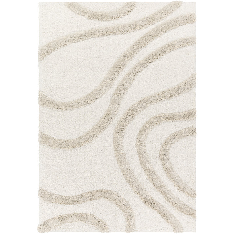 Mr. Kate Luna Modern Waves Plush Area Rug in Cream/Taupe & Reviews ...