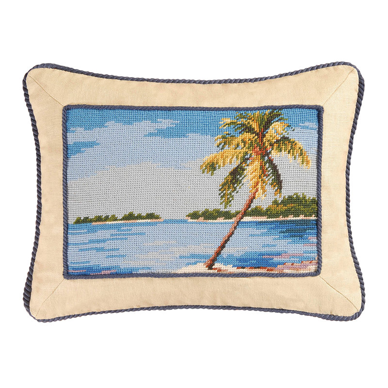 C&F Home Palm Tree Needlepoint Pillow | Wayfair