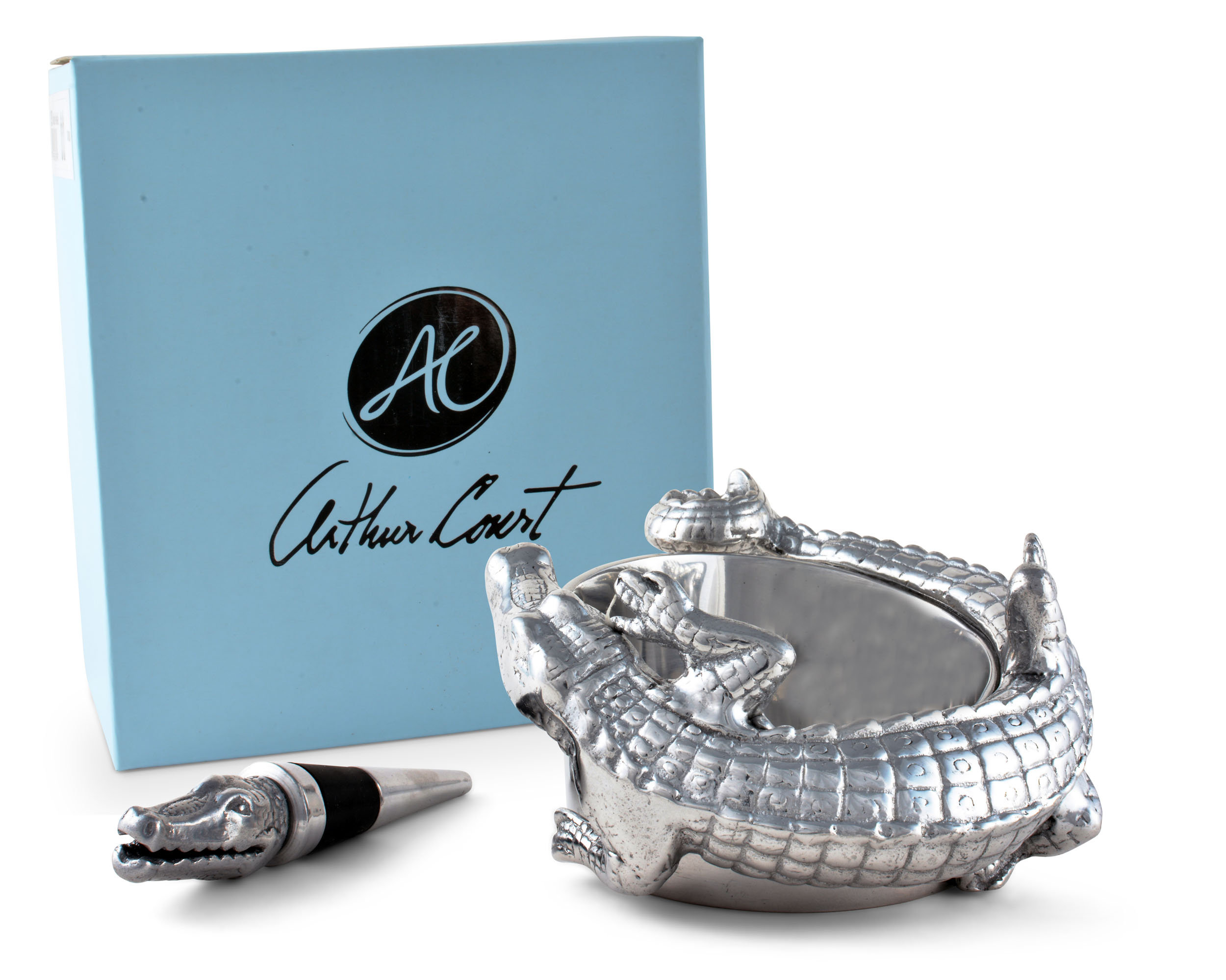 Arthur Court Designs Alligator 2 Piece Wine Coaster Set | Wayfair