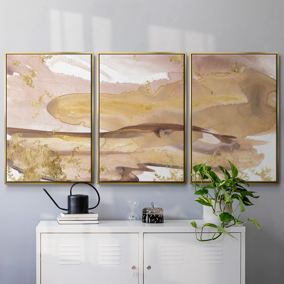 Wrought Studio™ Shadows of Dawn IV - Multi Piece Framed Canvas | Wayfair