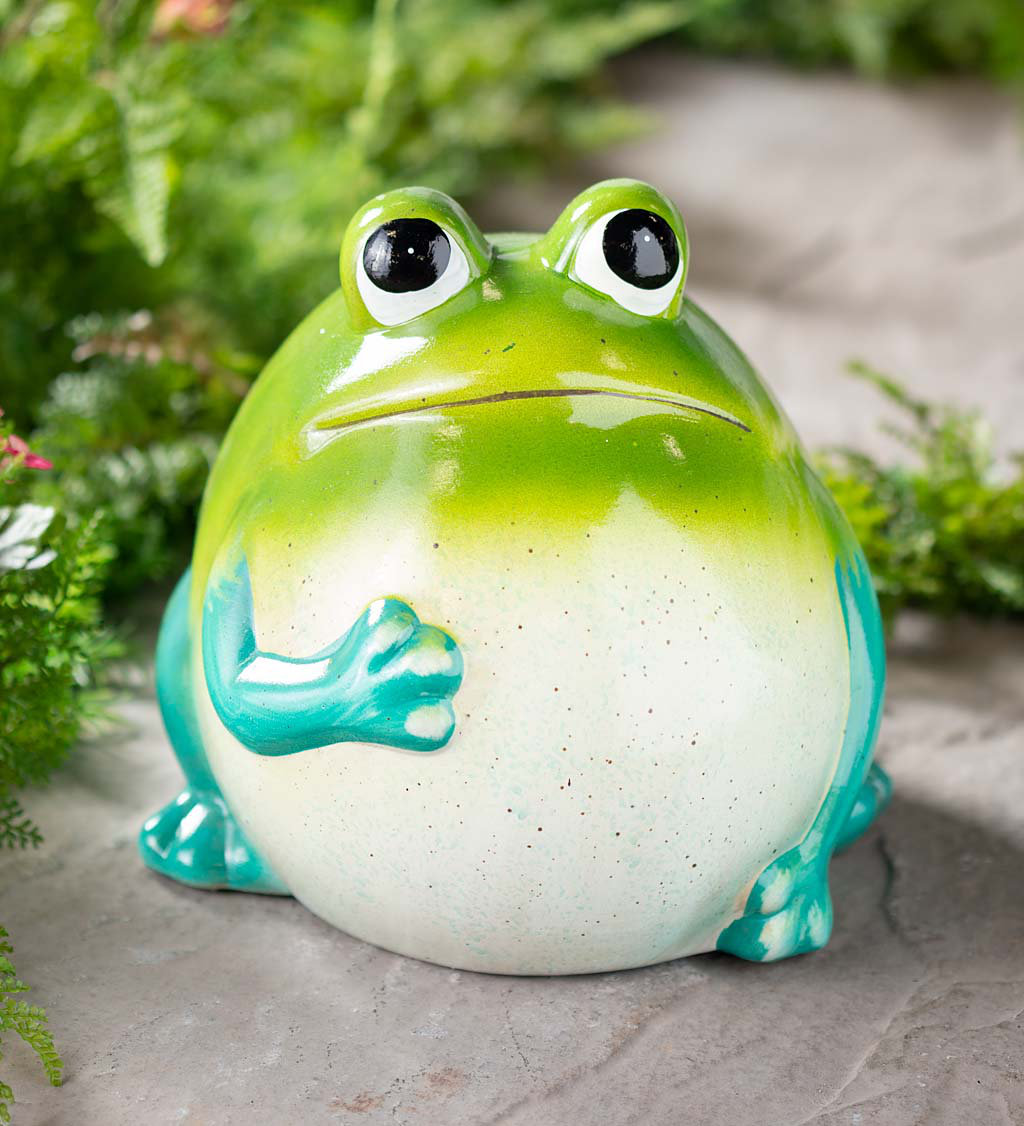Wind & Weather Big Belly Ceramic Frog Statue & Reviews | Wayfair