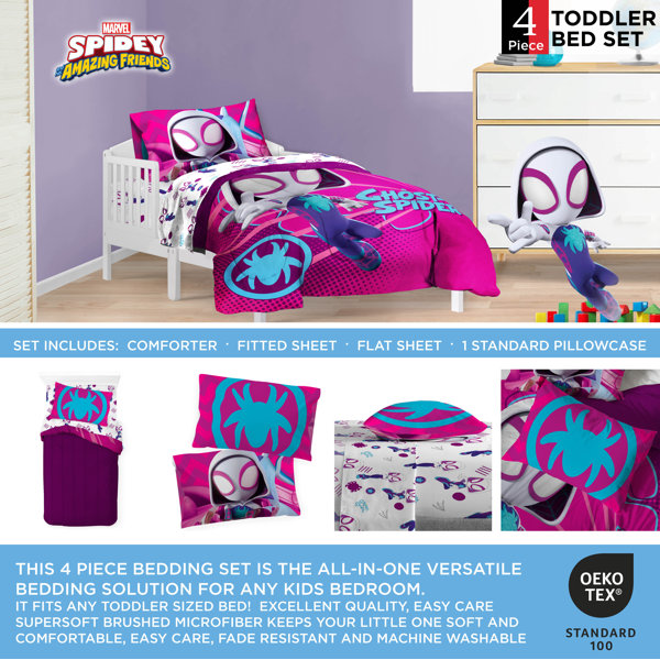Marvel Spidey His Amazing Friends Ghost Spidey Toddler Bed Set | Wayfair