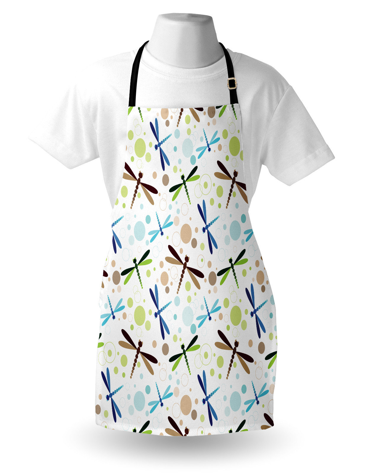 East Urban Home Dragonfly Apron Unisex, Colorful Bubble Shape, Adult ...