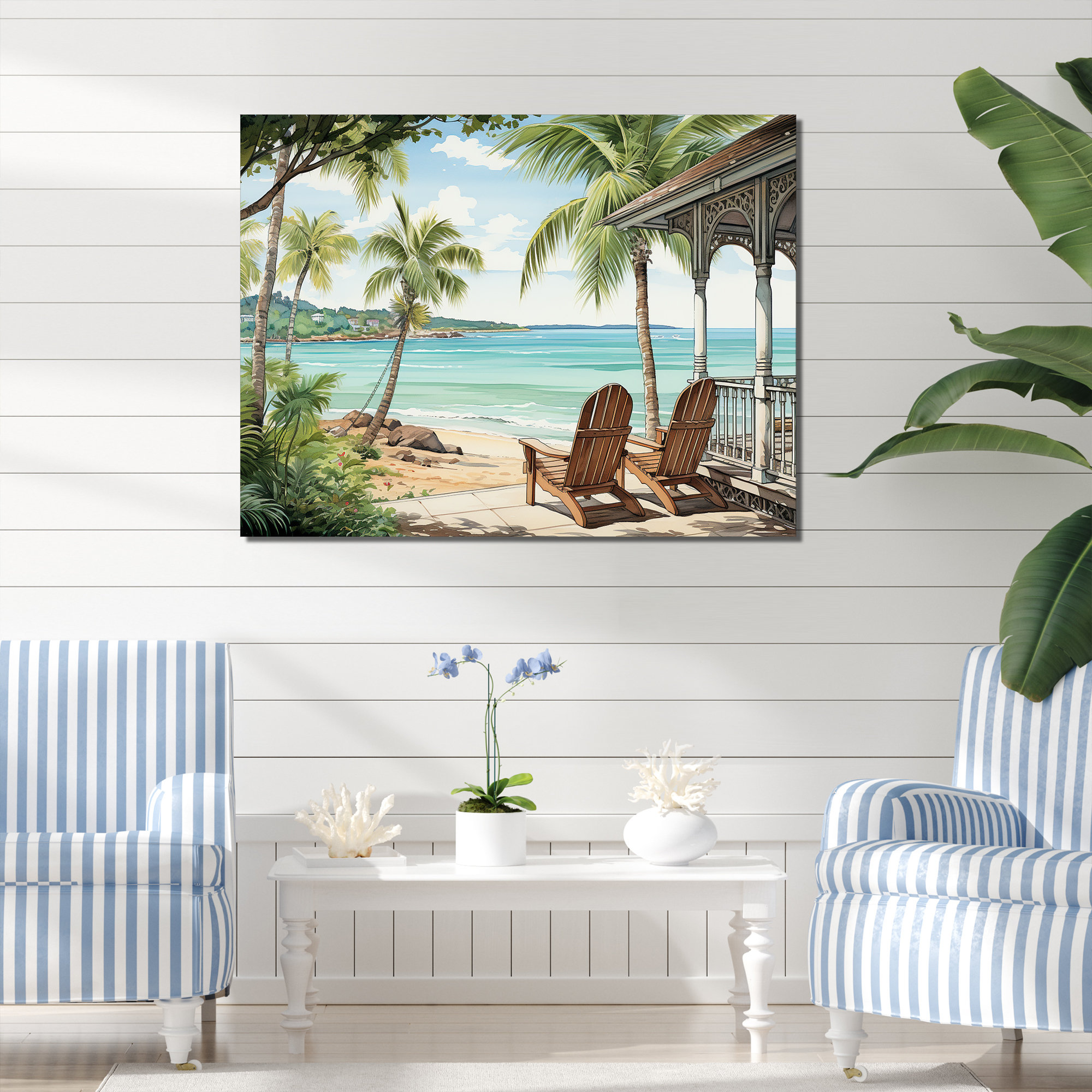 Bay Isle Home™ Island serenity chairs by the beach - Coastal Tropical ...