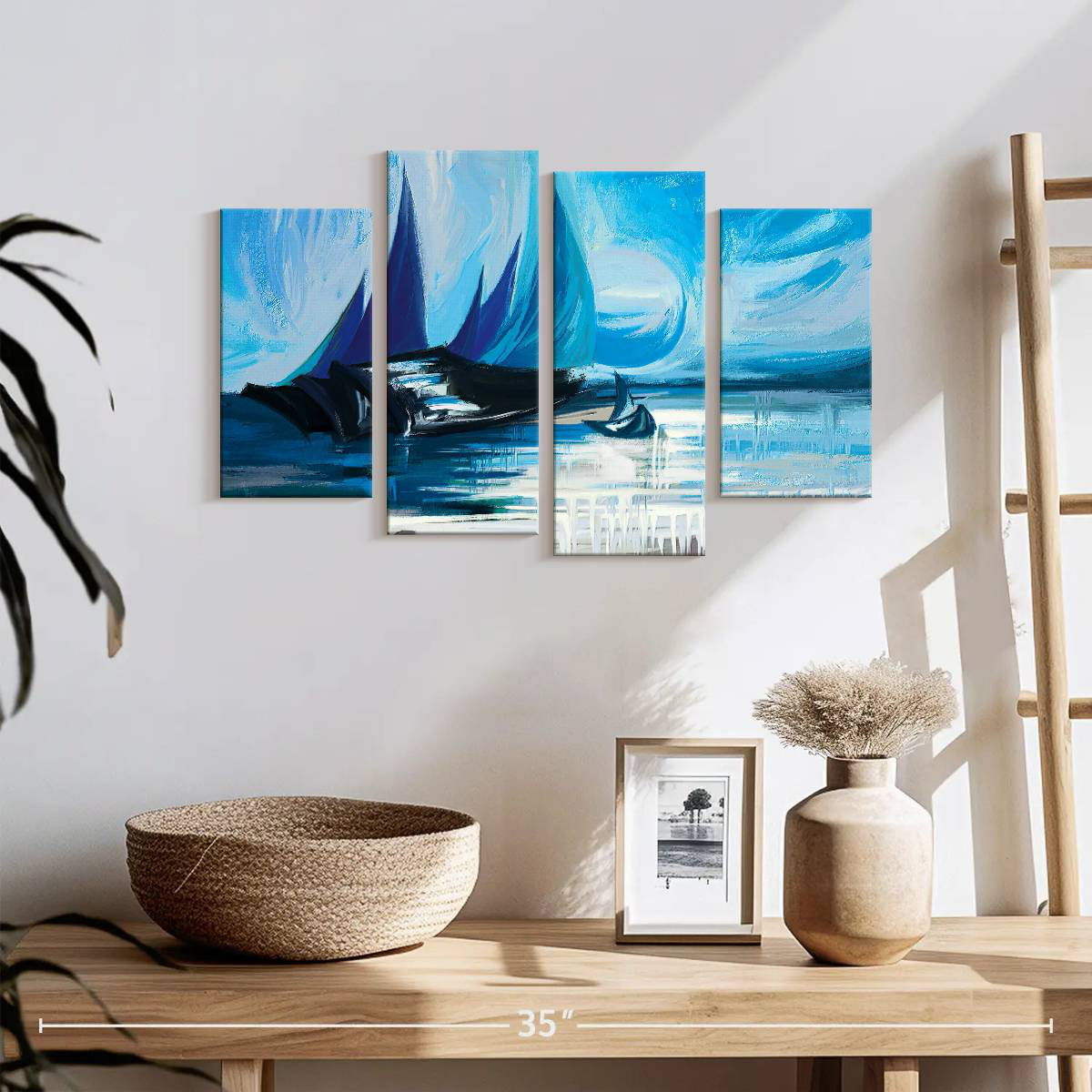 Wade Logan® Avery Sailboats Abstract Landscape | Wayfair