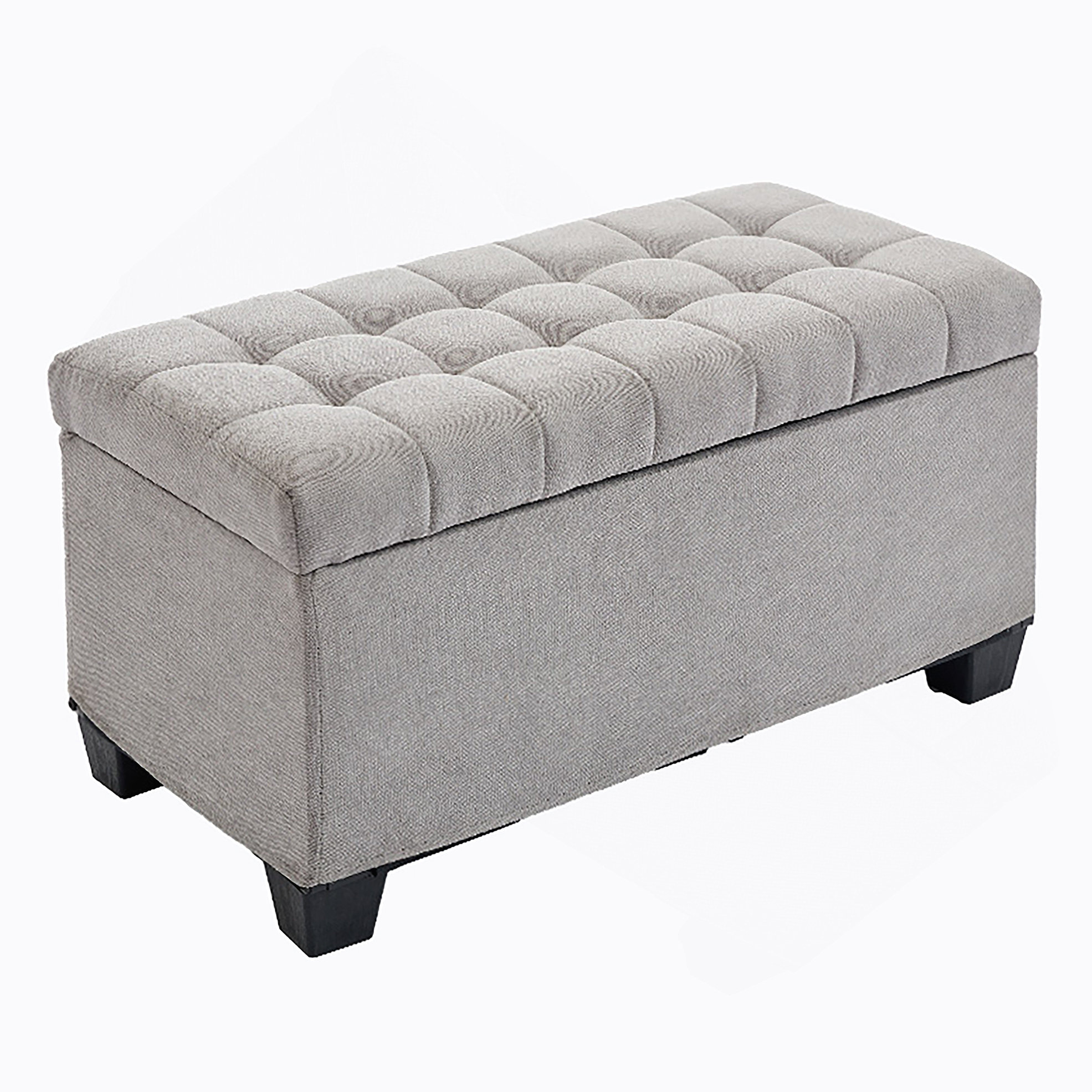 Ebern Designs Storage Ottoman Bench, Foot Rest with Legs, 16 x 30 x 16. ...