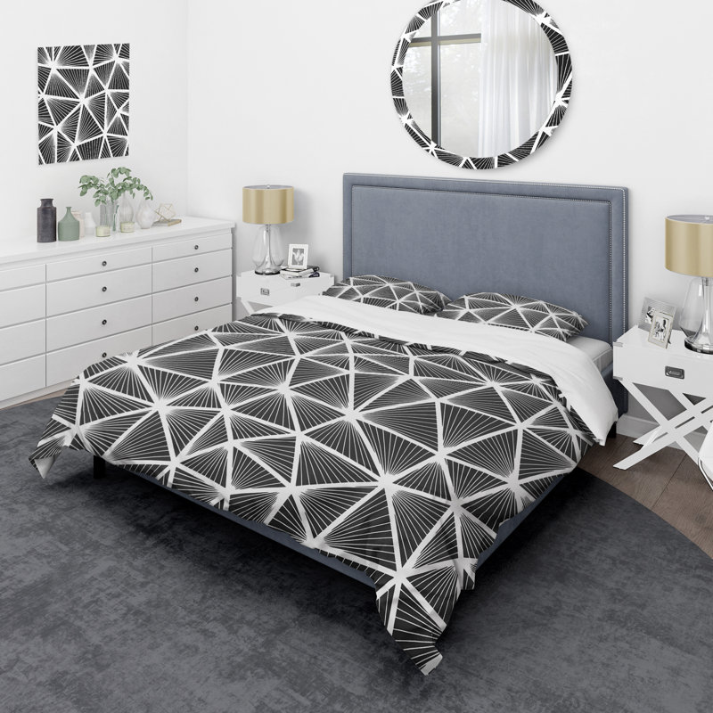 geometric bedding set single