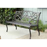 Astoria Grand Kain Classic Scroll Cast Aluminum Park Bench | Wayfair