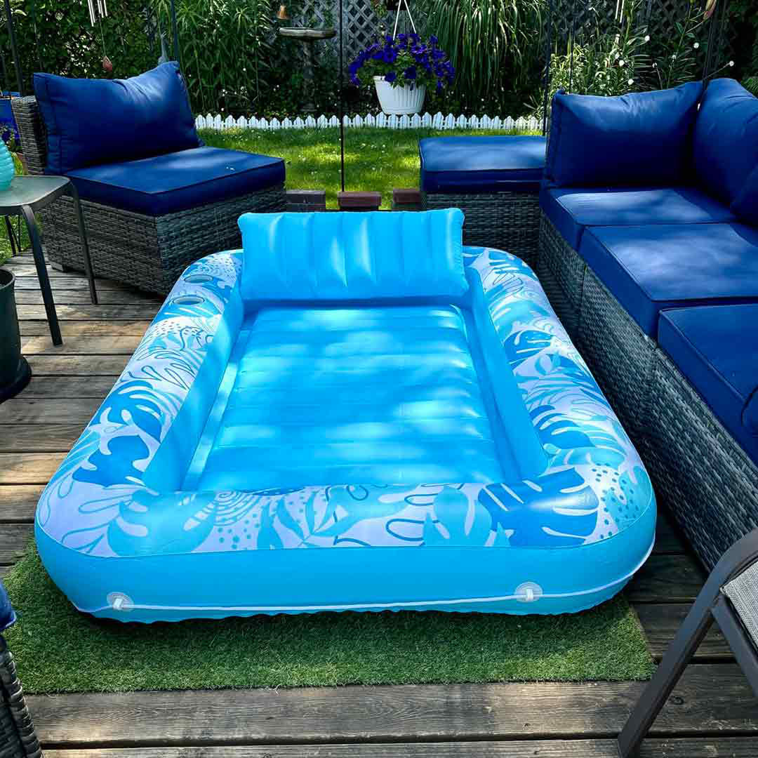 Stunver Inflatable Tanning Pool Lounger Float,70" X 46" Pool Floats ...