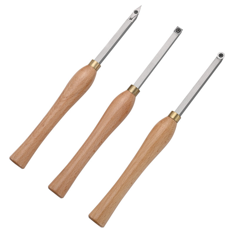 VEVOR Wood Lathe Chisel Set, 3 PCS Woodworking Turning Tools | Wayfair