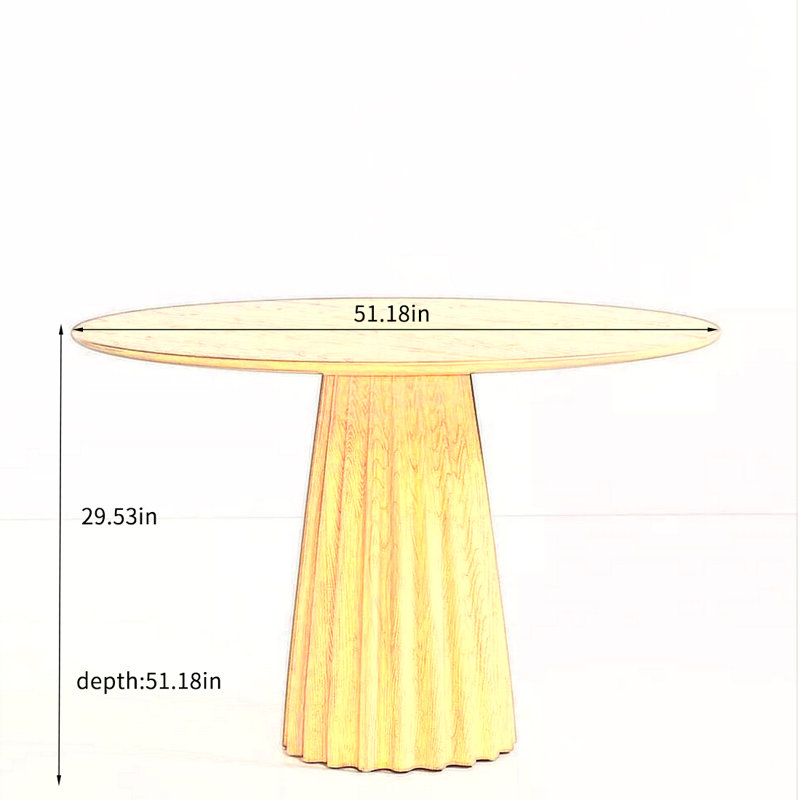HomeLuxea All Solid Wood Modern Simple Round Table Round Dining Table ...