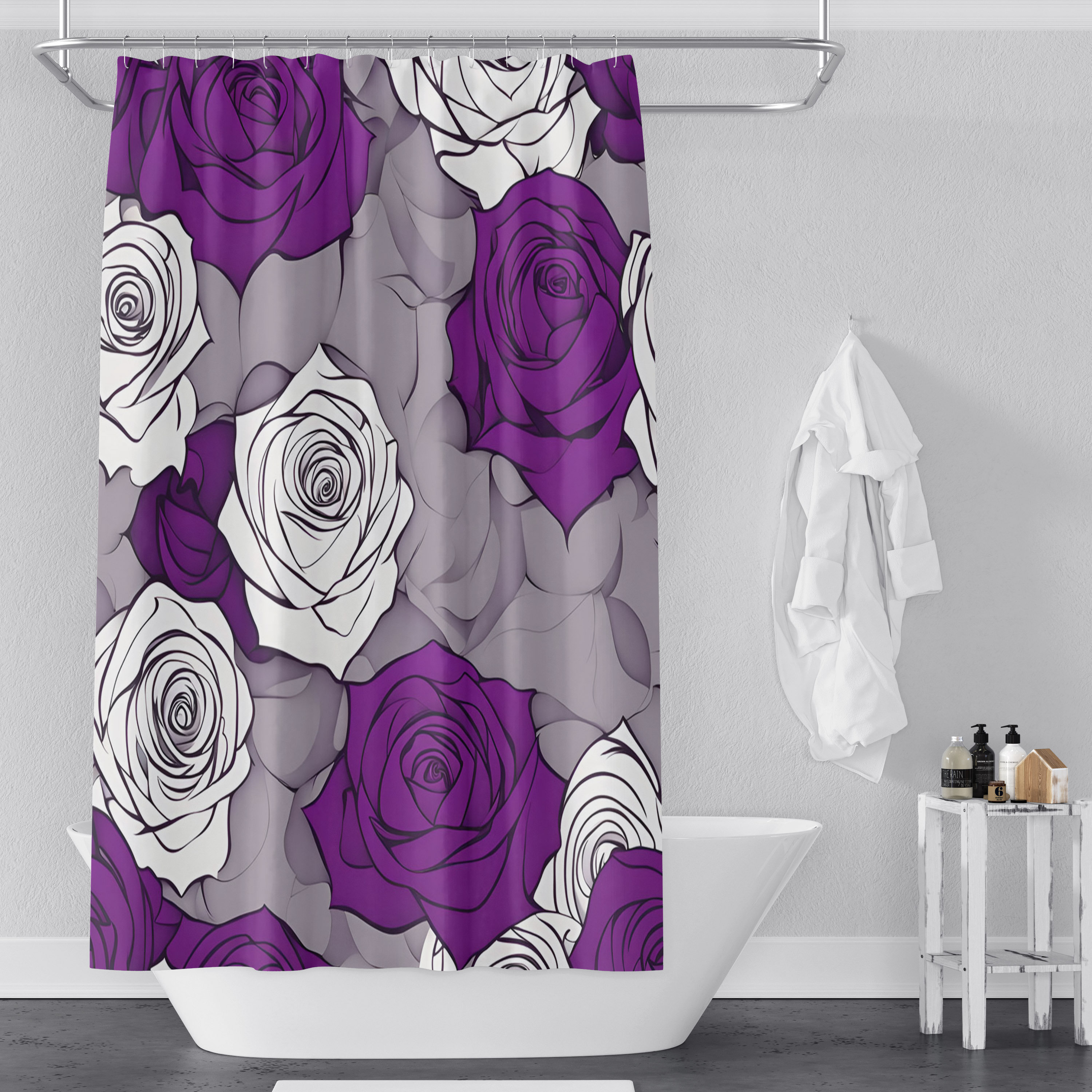 East Urban Home Floral Shower Curtain Wayfair