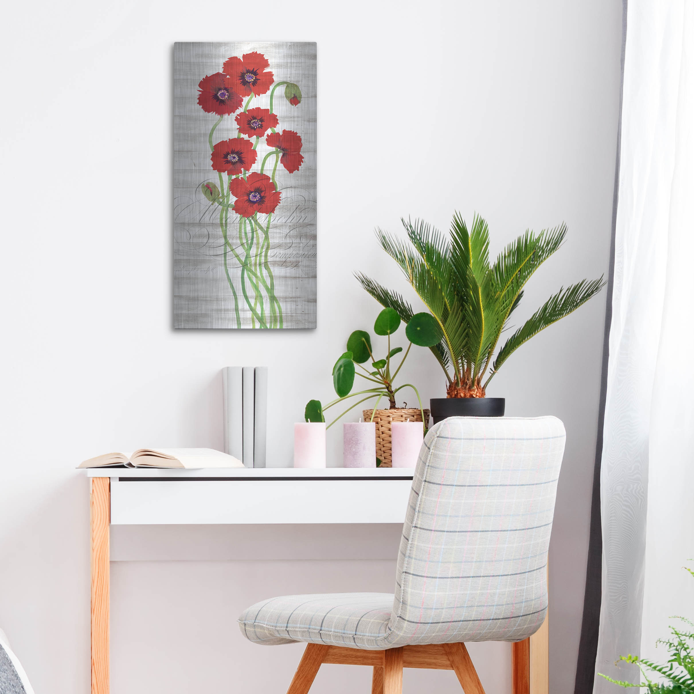 Lark Manor™ Red Poppy Panel II' by Tim O'Toole, Metal Wall Art | Wayfair