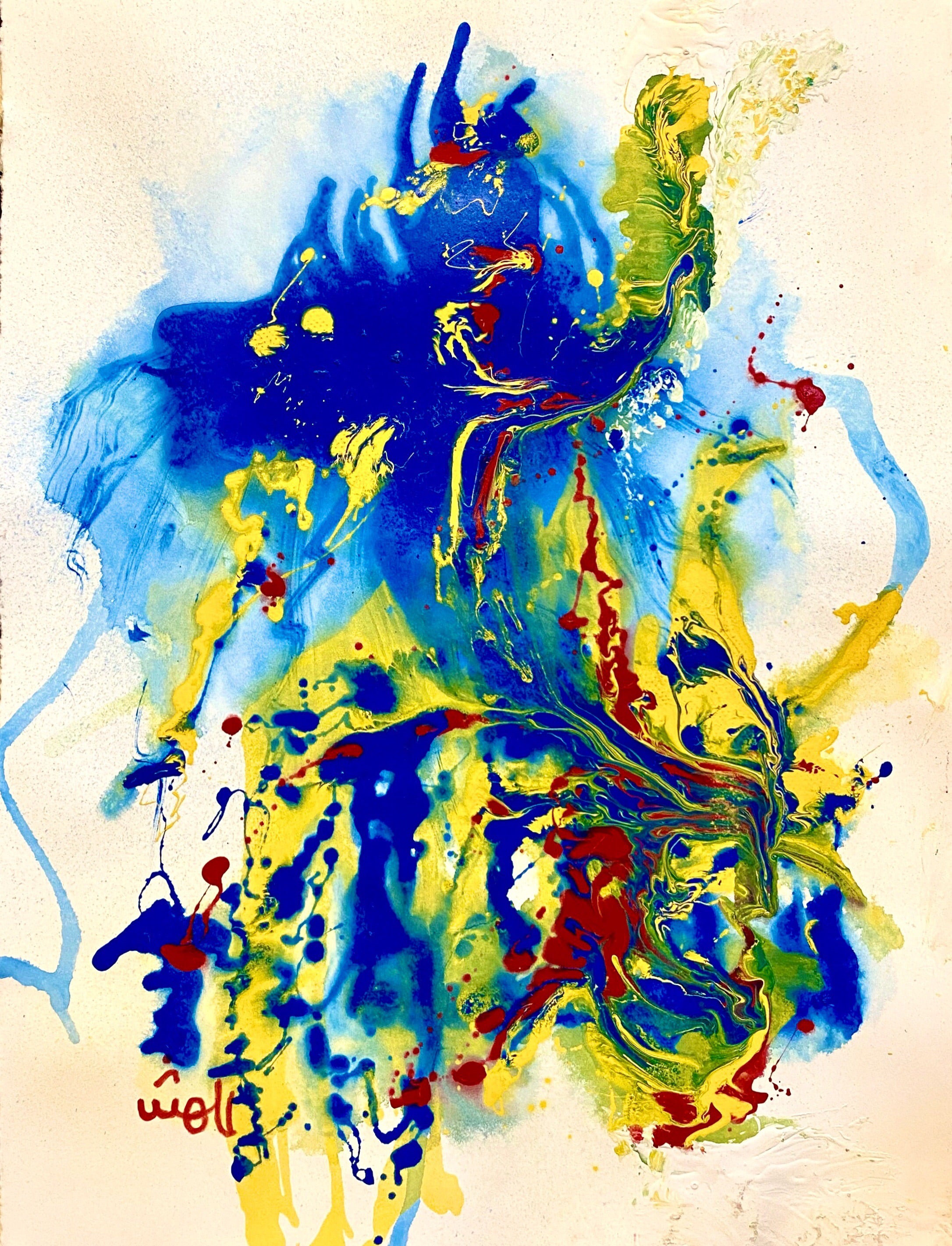 Shahla Reynolds Acrylic On Paper " Dew Drop " by Shahla Reynolds ...