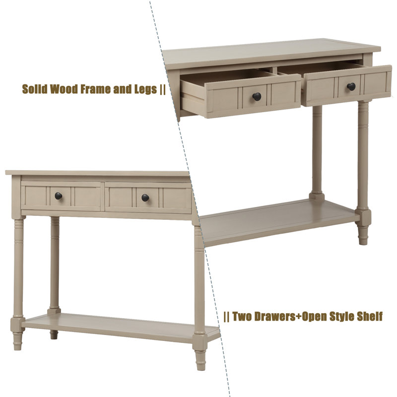 Red Barrel Studio® Floriean Rustic Vintage Farmhouse Style Console ...