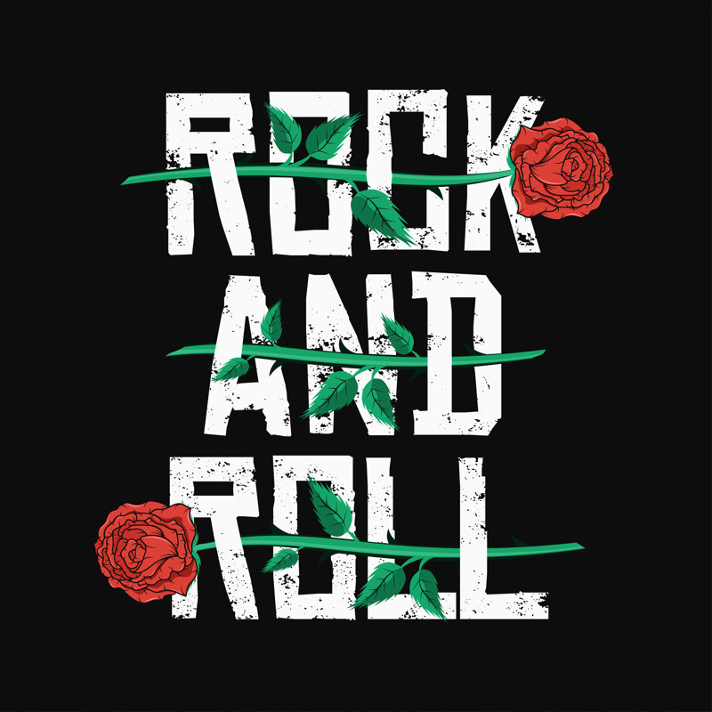 Trinx Vintage Rock Music Style Graphic | Wayfair