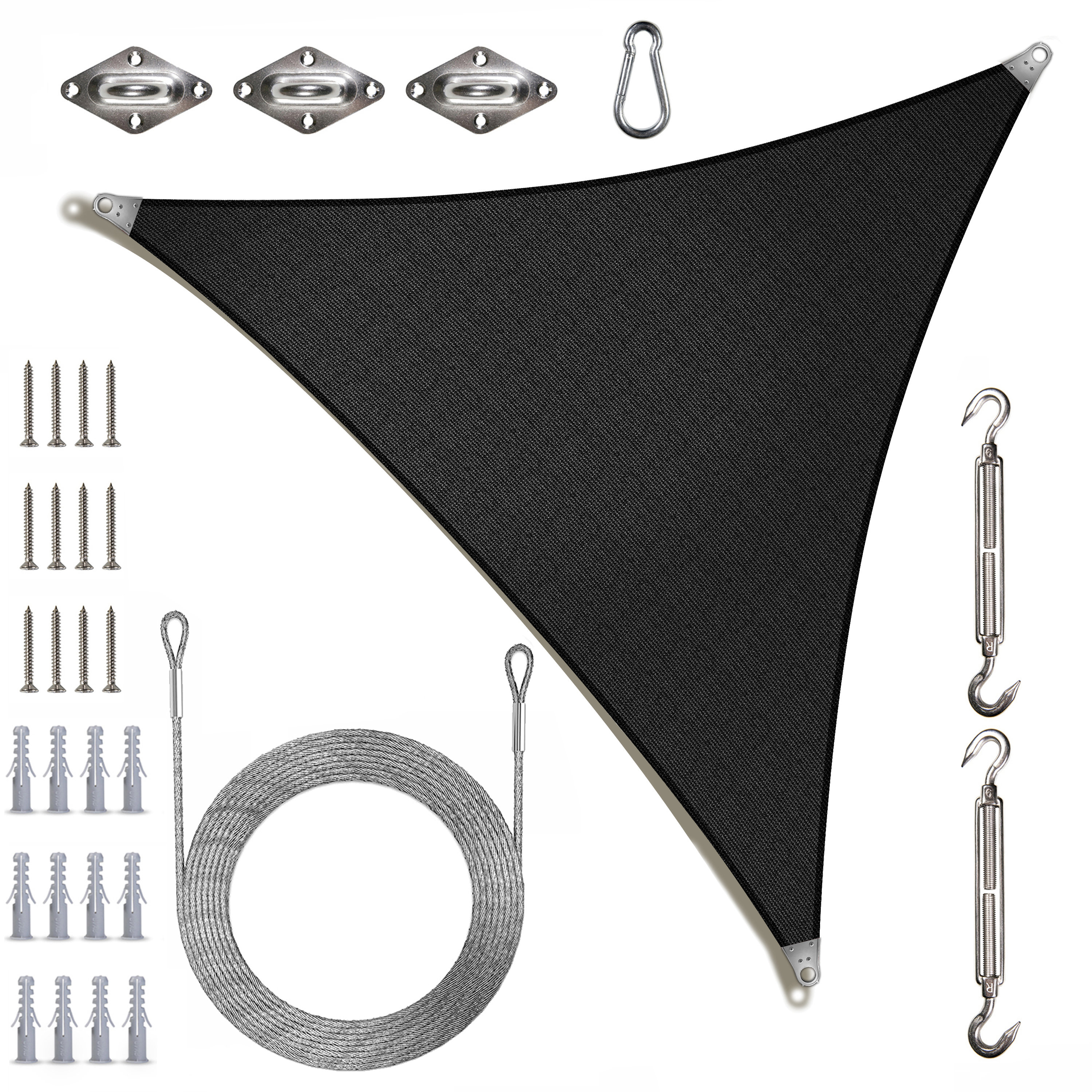 ColourTree Reinforced Super Ring Triangle Shade Sail & Reviews ...