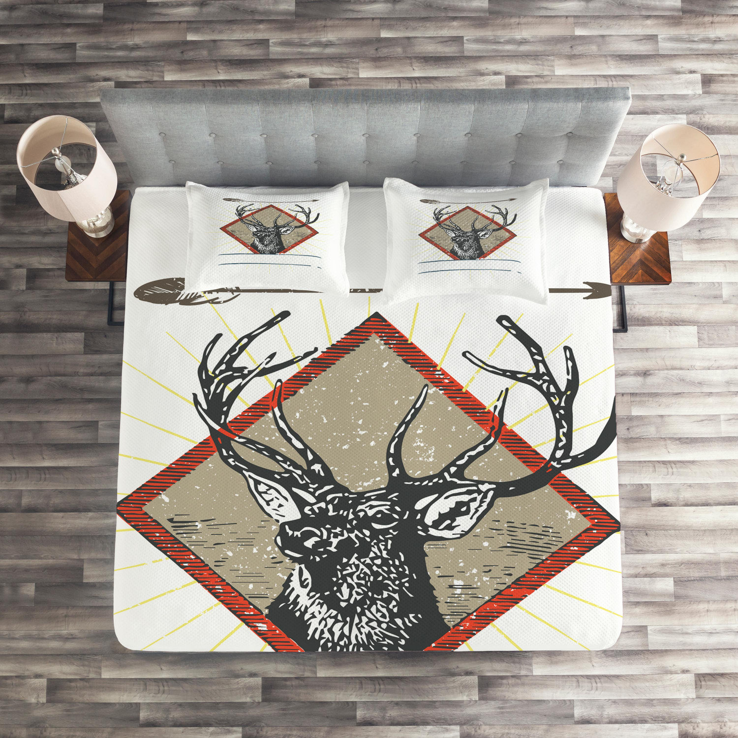 Ambesonne Deer Hunting Coverlet Set | Wayfair