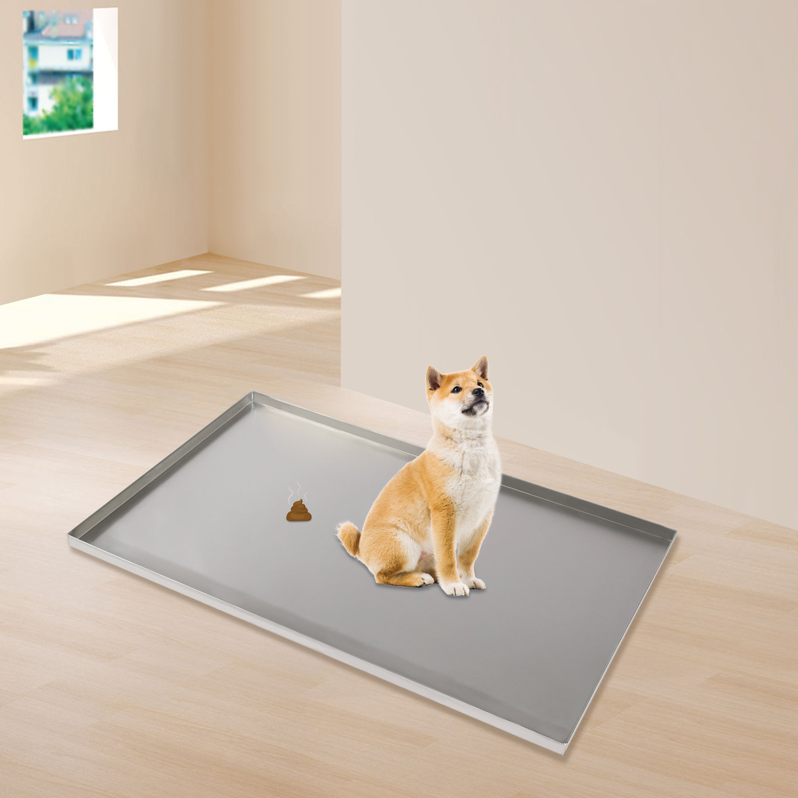 Tucker Murphy Pet™ Comito Silver Metal Floor Tray For Pet Crate | Wayfair