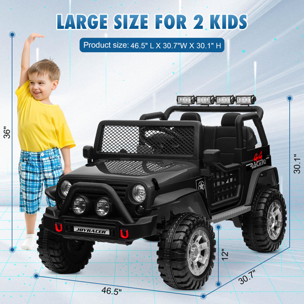 Joyracer 24V 2 Seater Kids Ride on Toys Truck with Remote Control, 2× ...