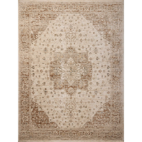 Magnolia Home by Joanna Gaines x Loloi Junie Natural / Clay Area Rug ...