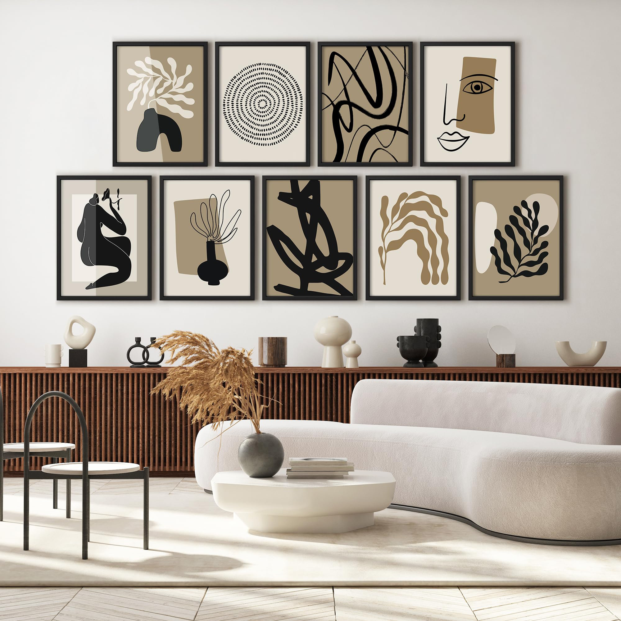 SIGNLEADER Framed Wall Art Collage Print Gallery Set, Matisse Style ...