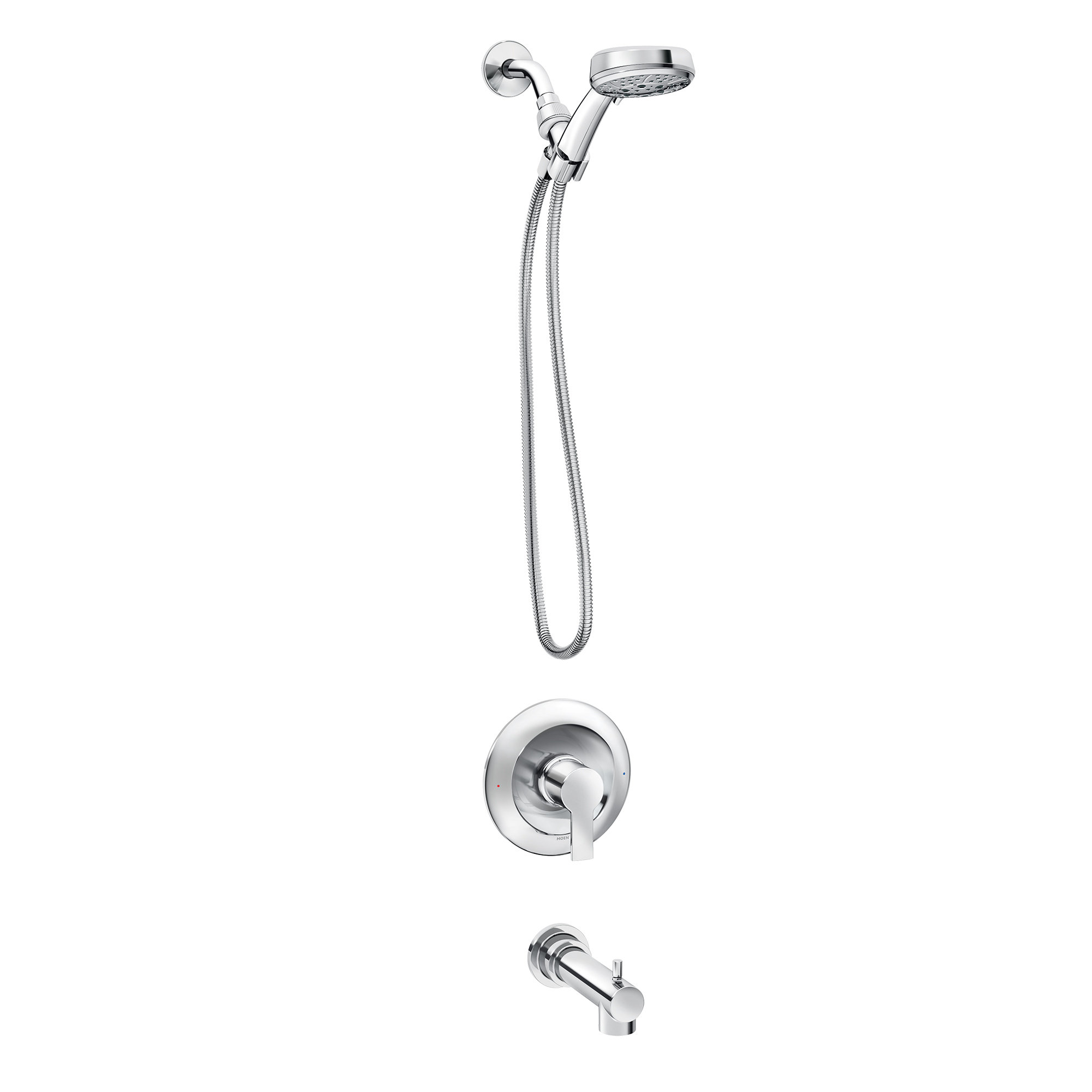 Moen Meena Single Handle Tub/Shower with Handshower, Valve Included ...