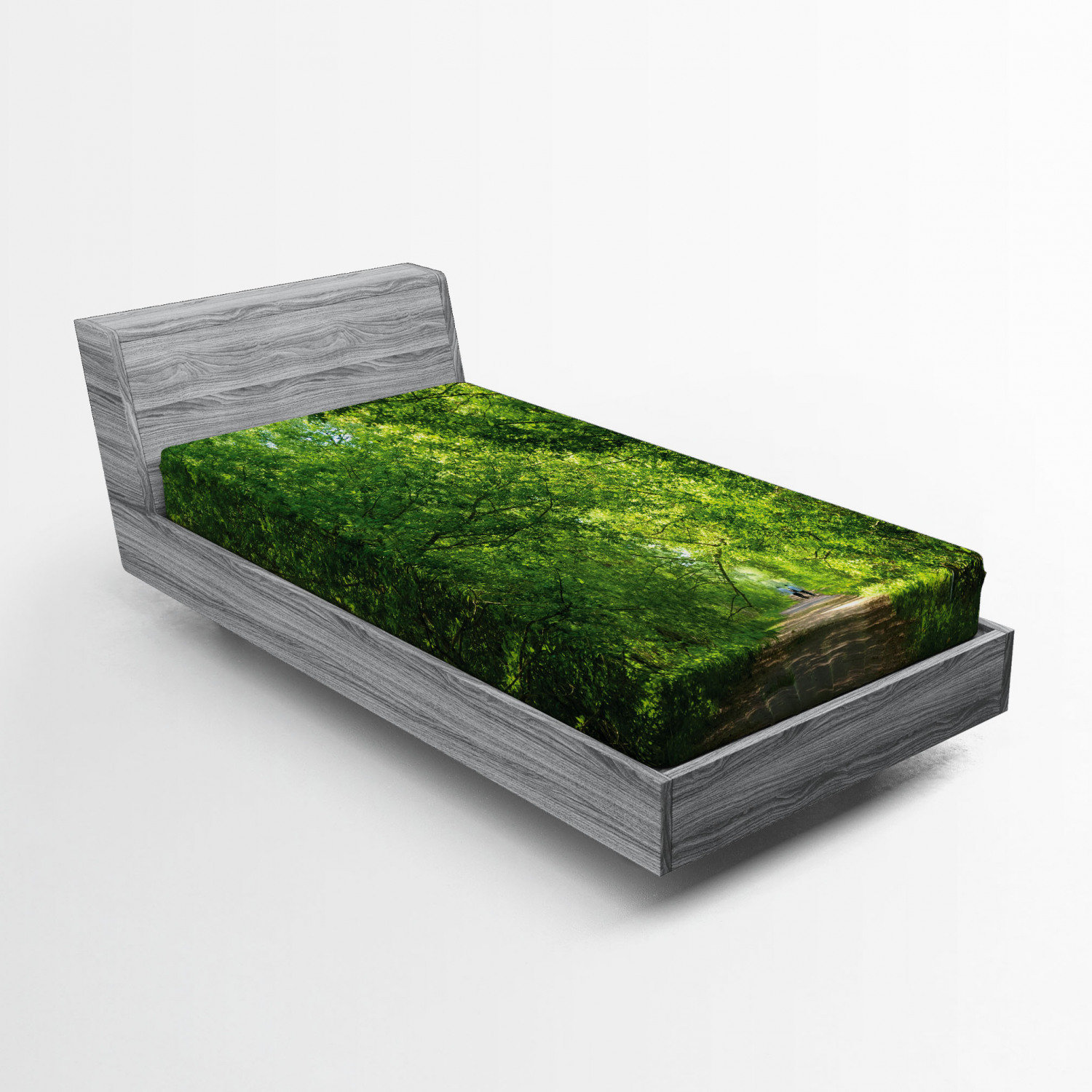 Ambesonne Forest Canopy Trees Fitted Sheet | Wayfair