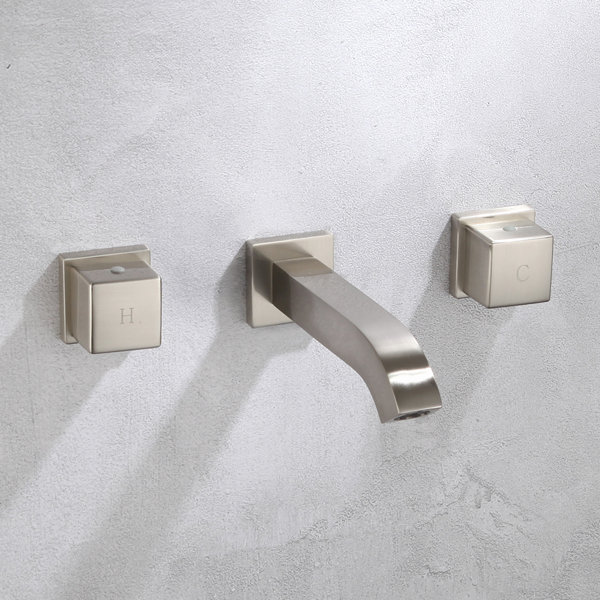 POP Sanitaryware Wall Mounted Optional 2-handle Bathroom Faucet | Wayfair