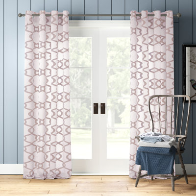 Winston Porter Caliese Polyester Semi-Sheer Curtain Pair & Reviews ...