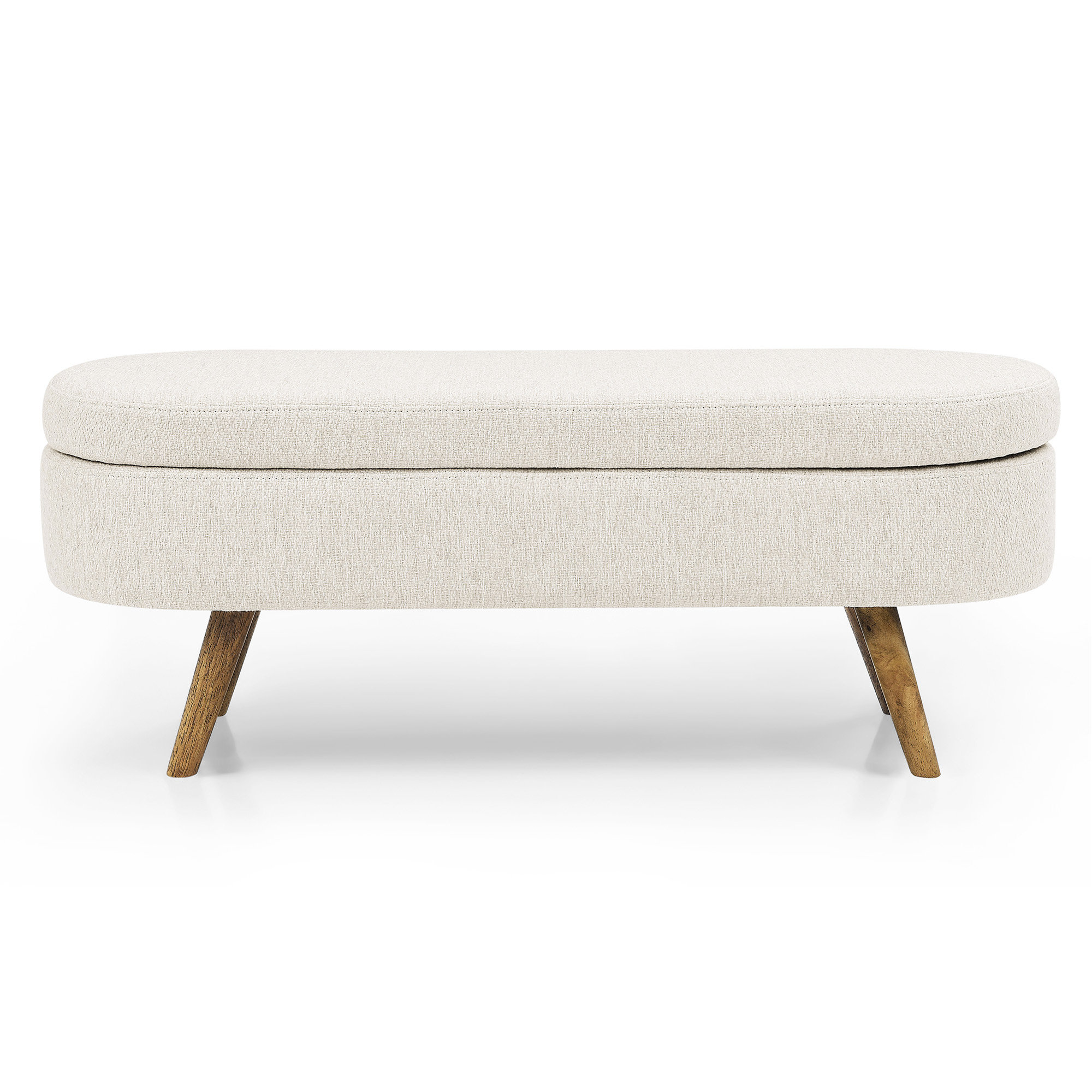 George Oliver Iriyana Upholstered Ottoman with Soft-Close Lid, Easy ...