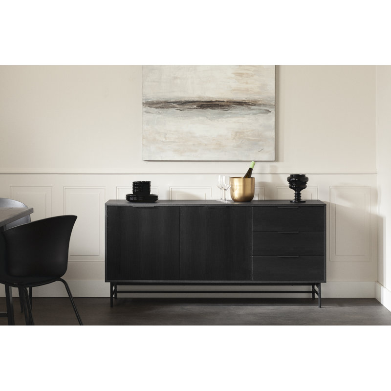 South Shore Arlo Sideboard With Ribbed Doors And Drawers | Wayfair