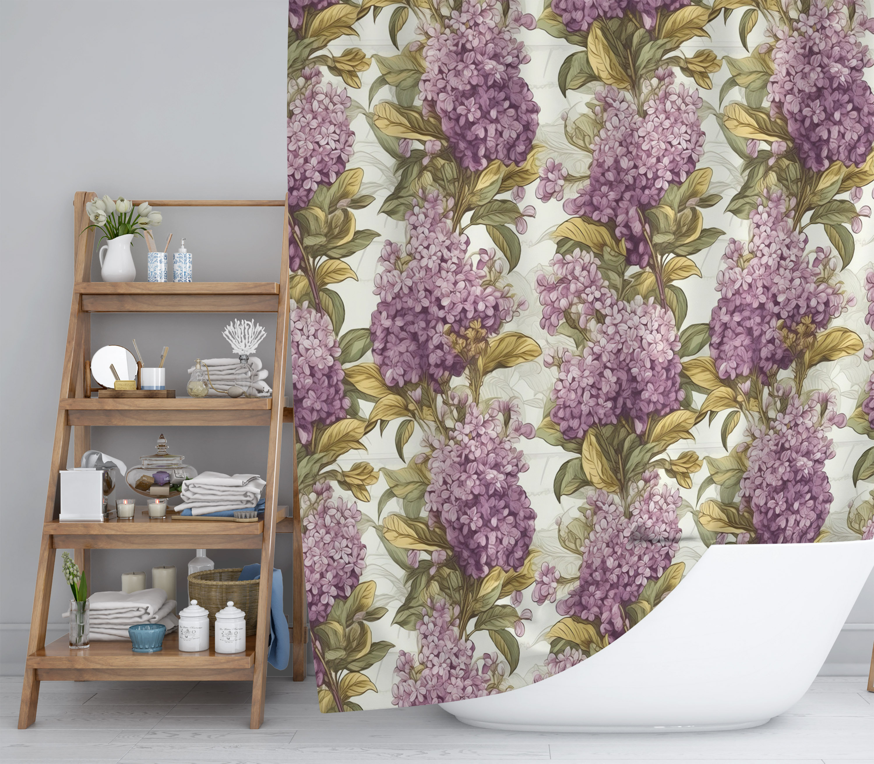 East Urban Home Gravante Floral Shower Curtain | Wayfair
