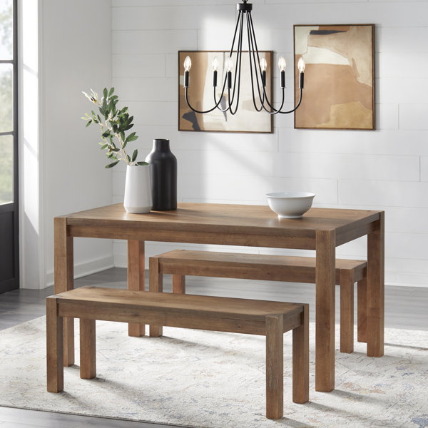 Dining Table with Bench Kitchen & Dining Room Sets You'll Love | Wayfair