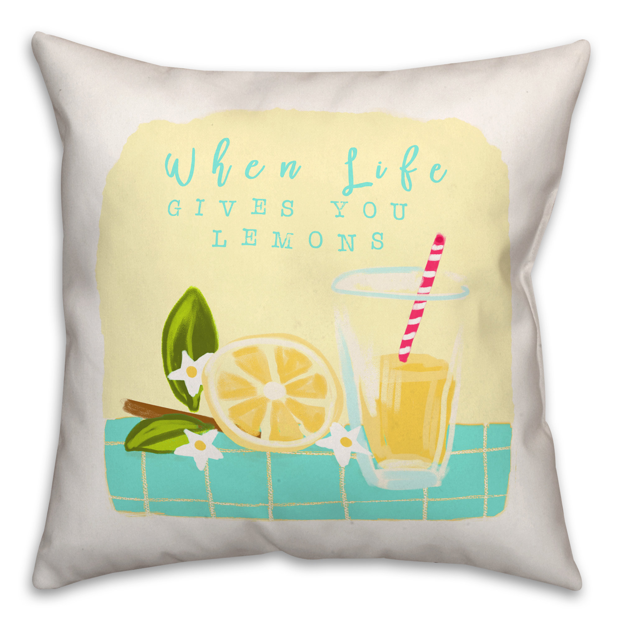 Designs Direct Creative Group When Life Gives You Lemons Square Pillow ...