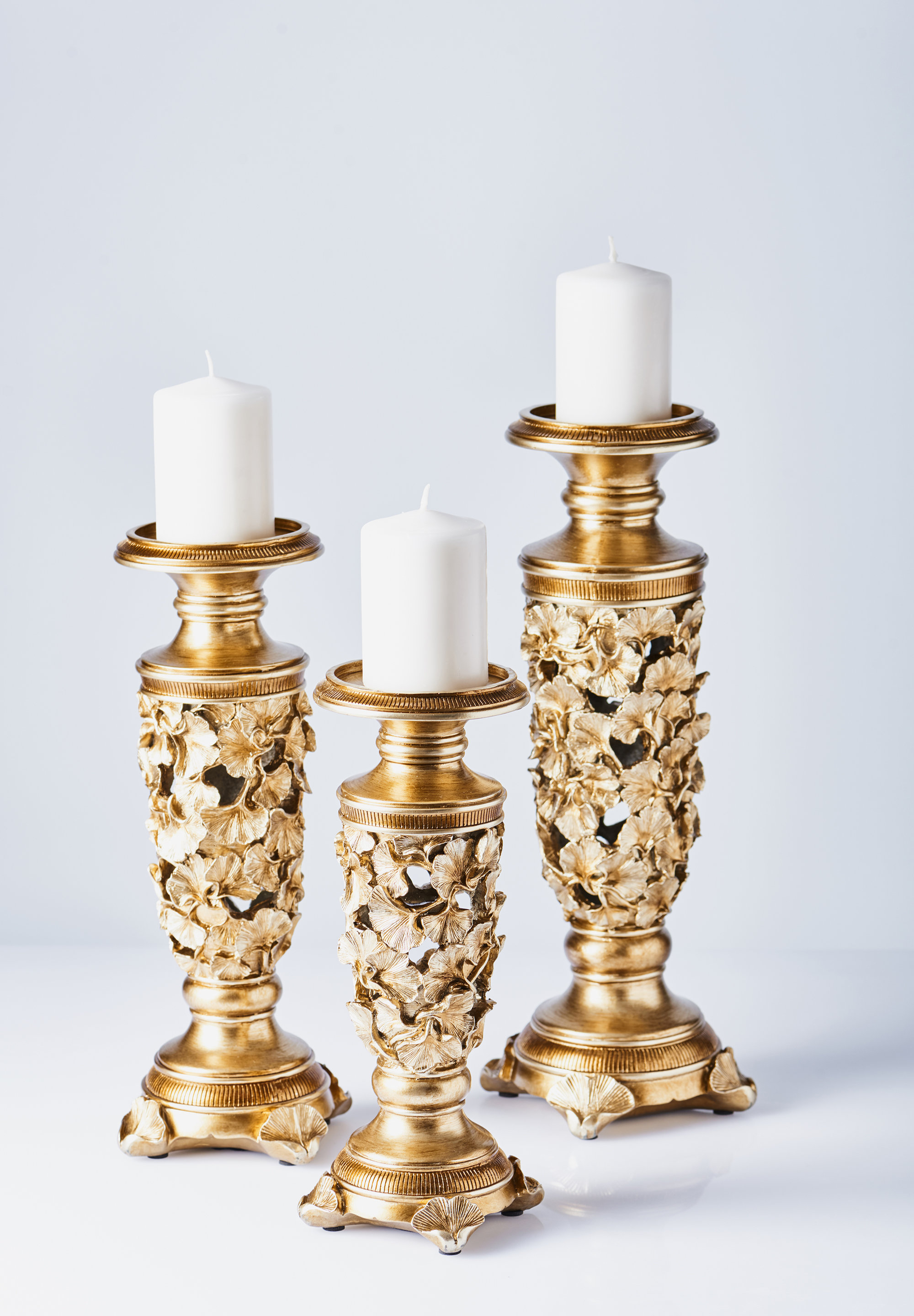 House of Hampton 3 Piece Plastic Candlestick Set & Reviews | Wayfair