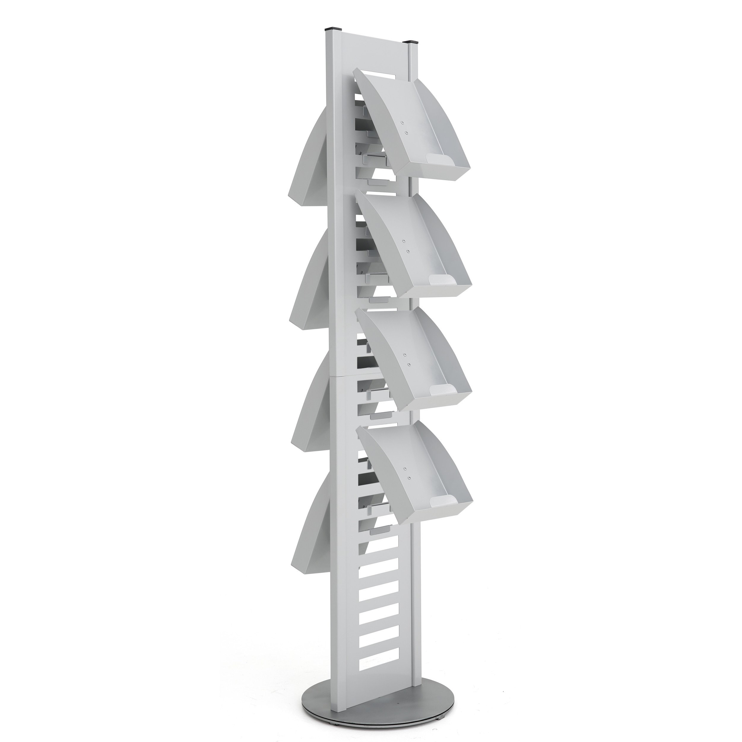 MT Displays M&T Displays Heavy Duty Literature Rack With 8 Pcs. Steel ...