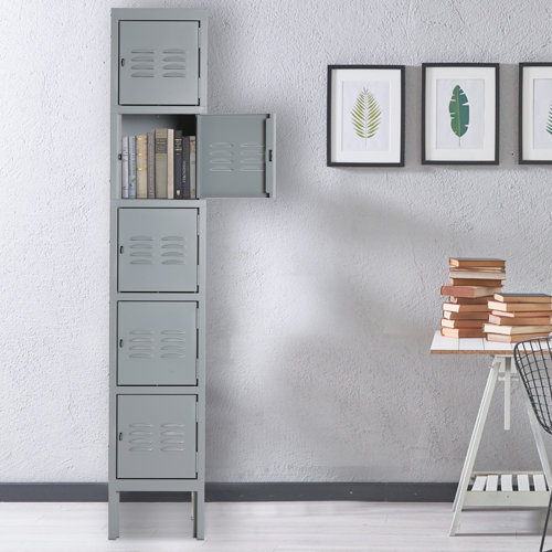 SUNCROWN Metal 5 - Tier 12'' Employee Locker | Wayfair