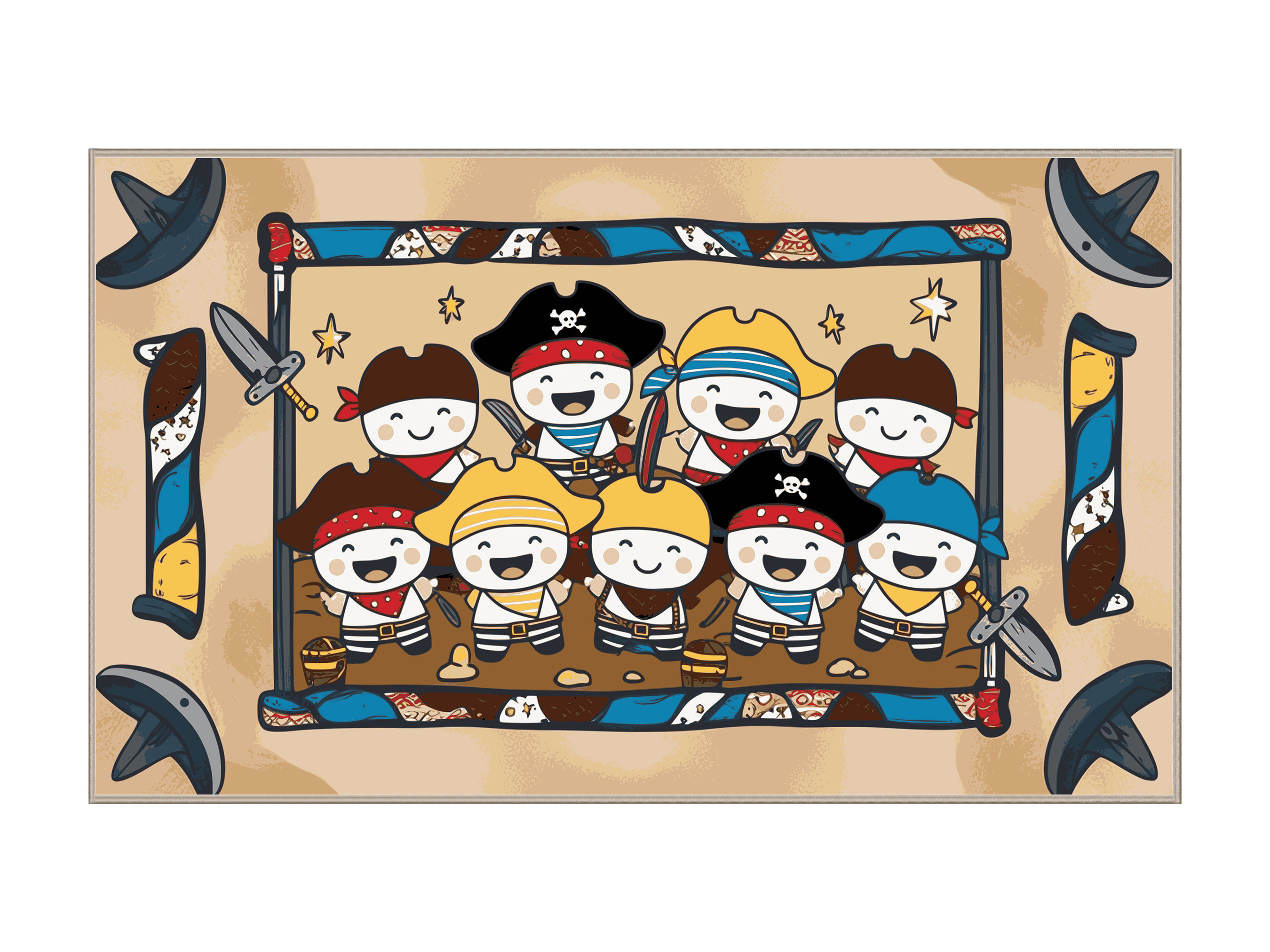 Sunside Sails Pirates Ocean Kids Rug | Wayfair