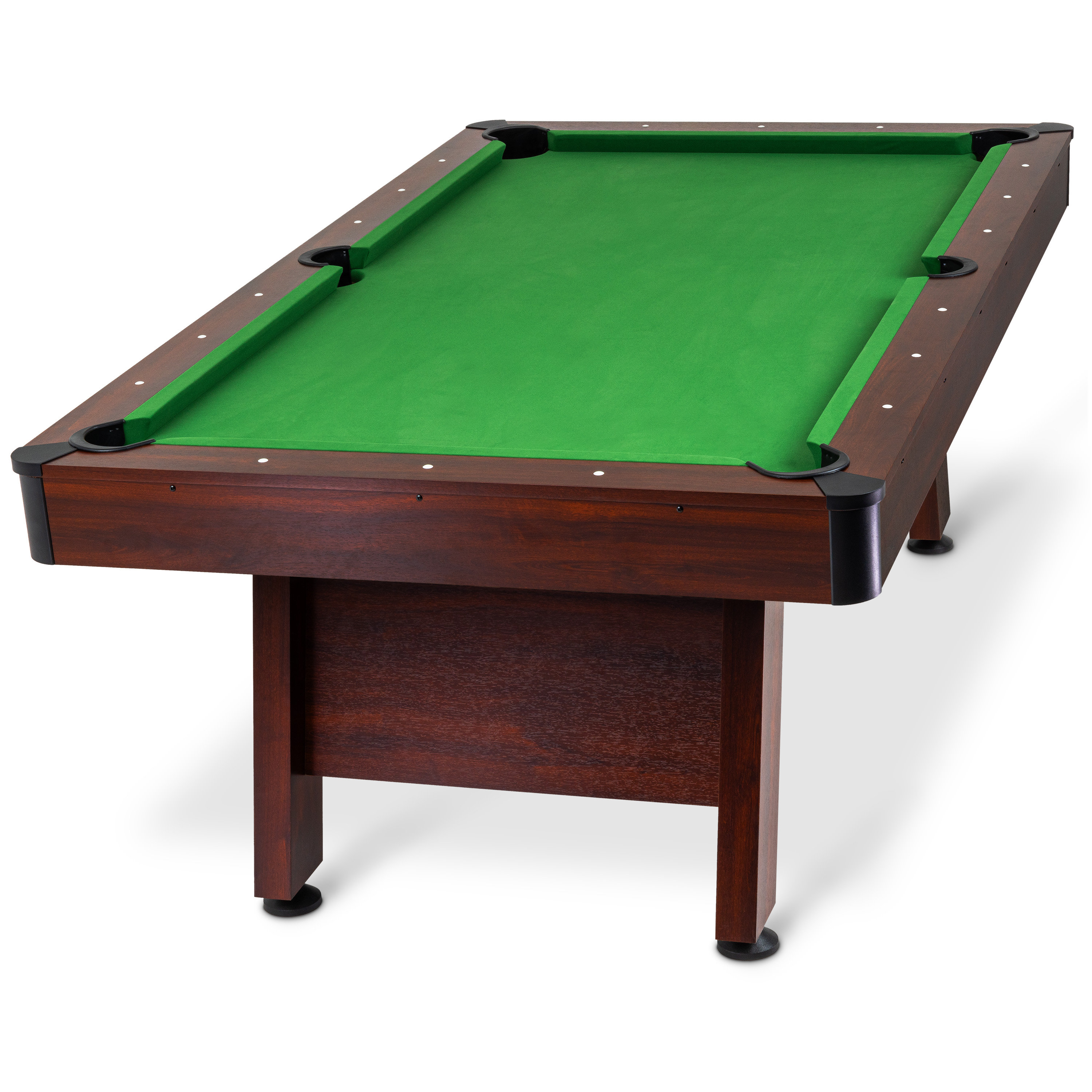 GoSports 7 ft Pool Table with Wood Finish - Billiards Game Room Table ...