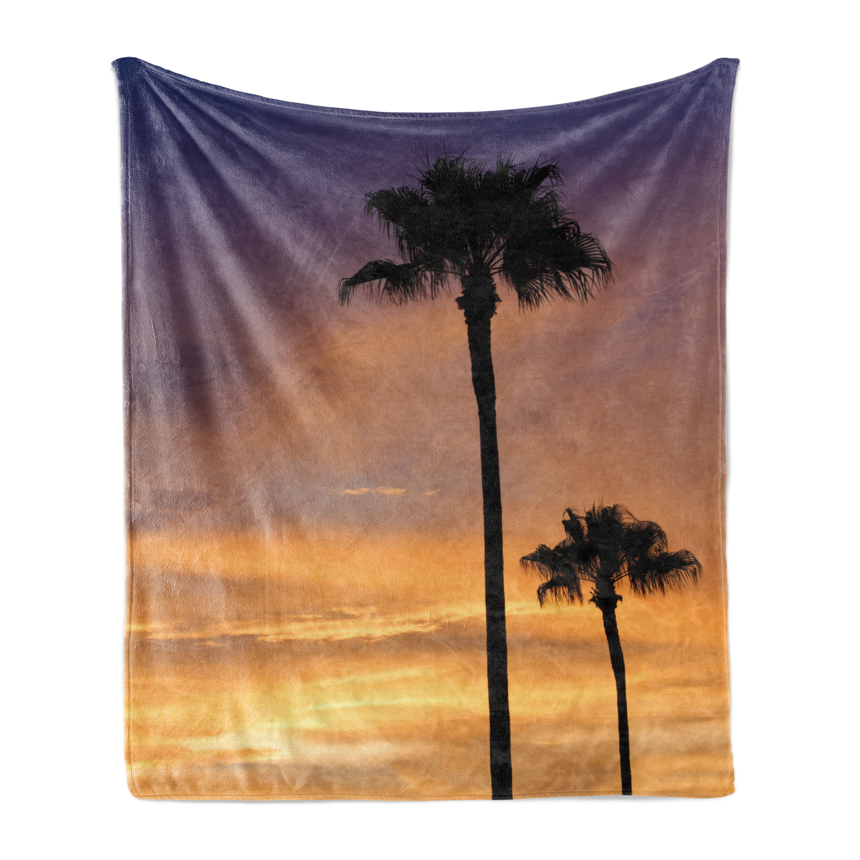 Ambesonne Tropical Fleece Throw Blanket Exotic Coconut Dreamy Yellow ...