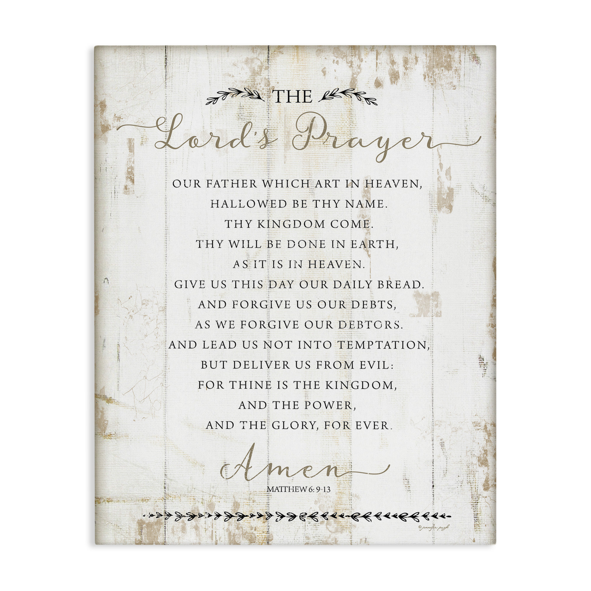 Winston Porter The Lords Prayer Our Father Graphic Art Print on Canvas ...