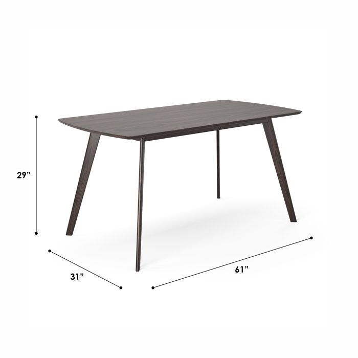 Corrigan Studio® Drae Mid-Century Modern Rectangular Dining Table 60 ...