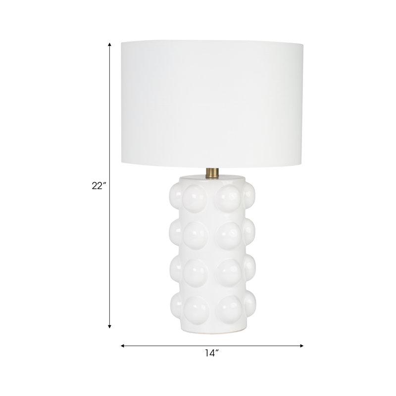 Langley Street® Neutral Textured Ceramic 22" Bubble Table Lamp ...