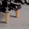 Trinx Velvet Cow-Shaped Ottoman, Cute Wood Foot Stool Shoes Changing ...