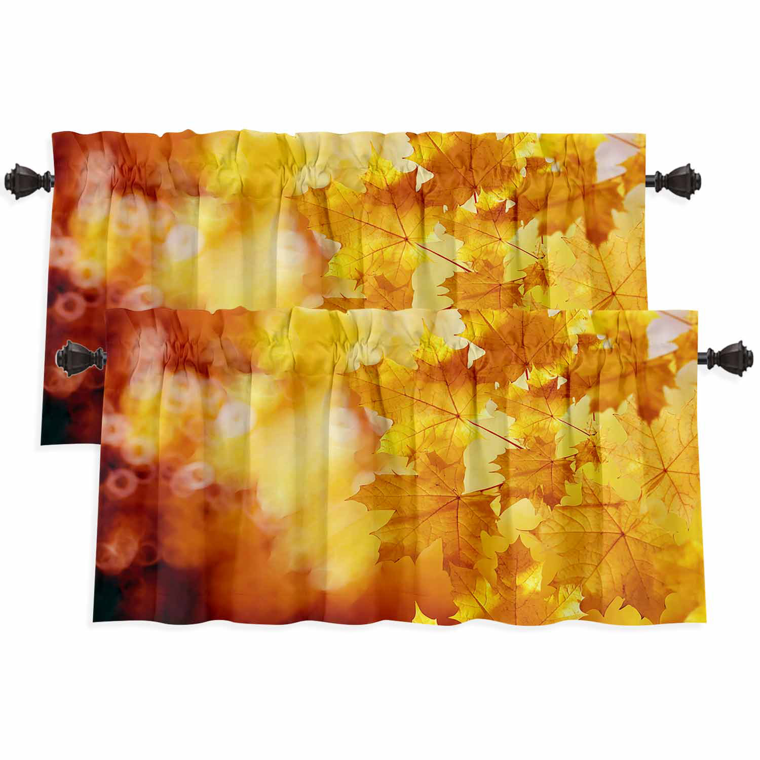 Ophelia & Co. Orange 52"W Fall Autumn Leaves Tree Branch with Window ...